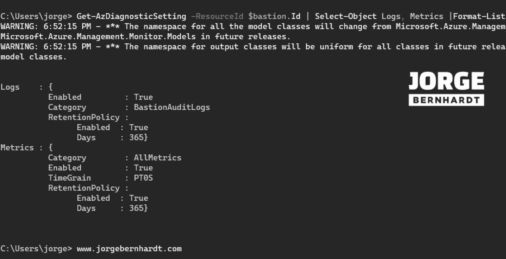 How to configure Azure Bastion diagnostic settings · Jorge Bernhardt