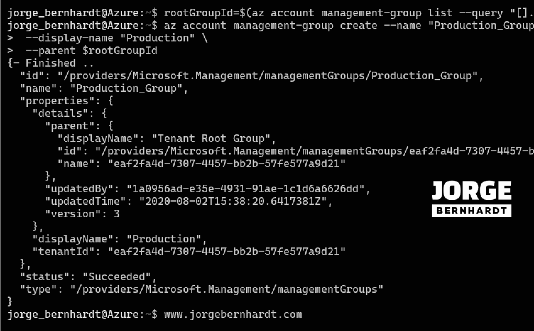 Azure Management Groups · Jorge Bernhardt
