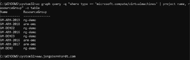 Run Azure Resource Graph queries using Azure CLI · Jorge Bernhardt