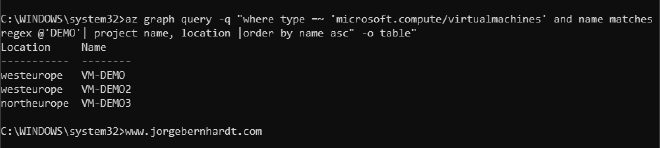 Run Azure Resource Graph queries using Azure CLI · Jorge Bernhardt