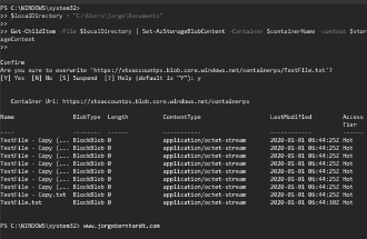 Azure Storage: Managing containers and blobs · Jorge Bernhardt