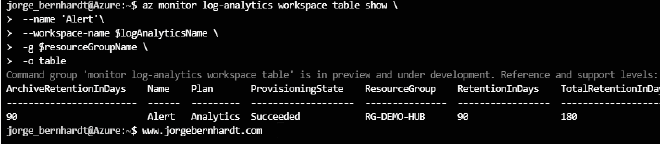 How to configure a data retention policy for individual tables in Log ...