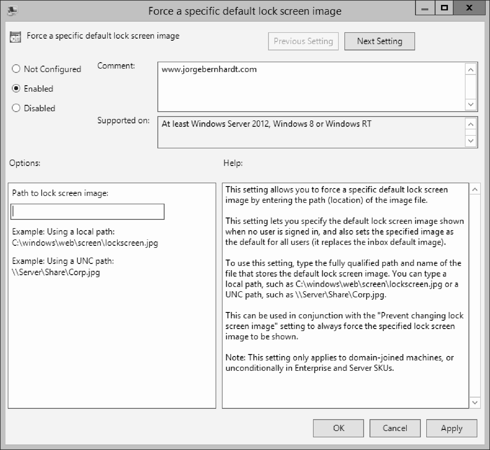 How to disable preliminary lock screen background on Windows Server ...