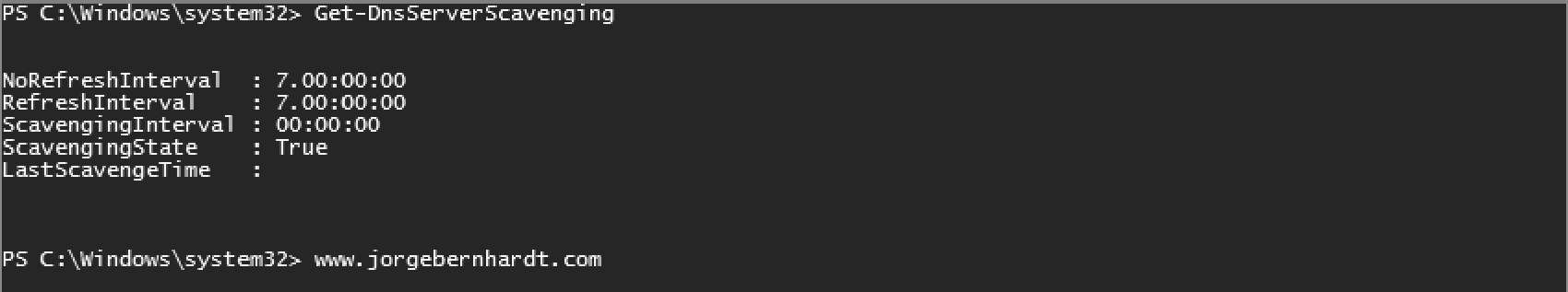 Enable scavenging settings on a DNS server with PowerShell · Jorge ...