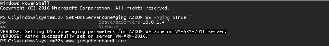 Enable scavenging settings on a DNS server with PowerShell · Jorge Bernhardt