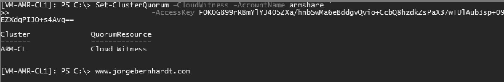 How to configure a Cloud Witness for a Failover Cluster · Jorge Bernhardt