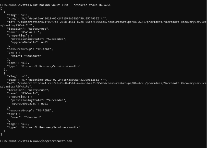 How to create an Azure Recovery Services Vault · Jorge Bernhardt