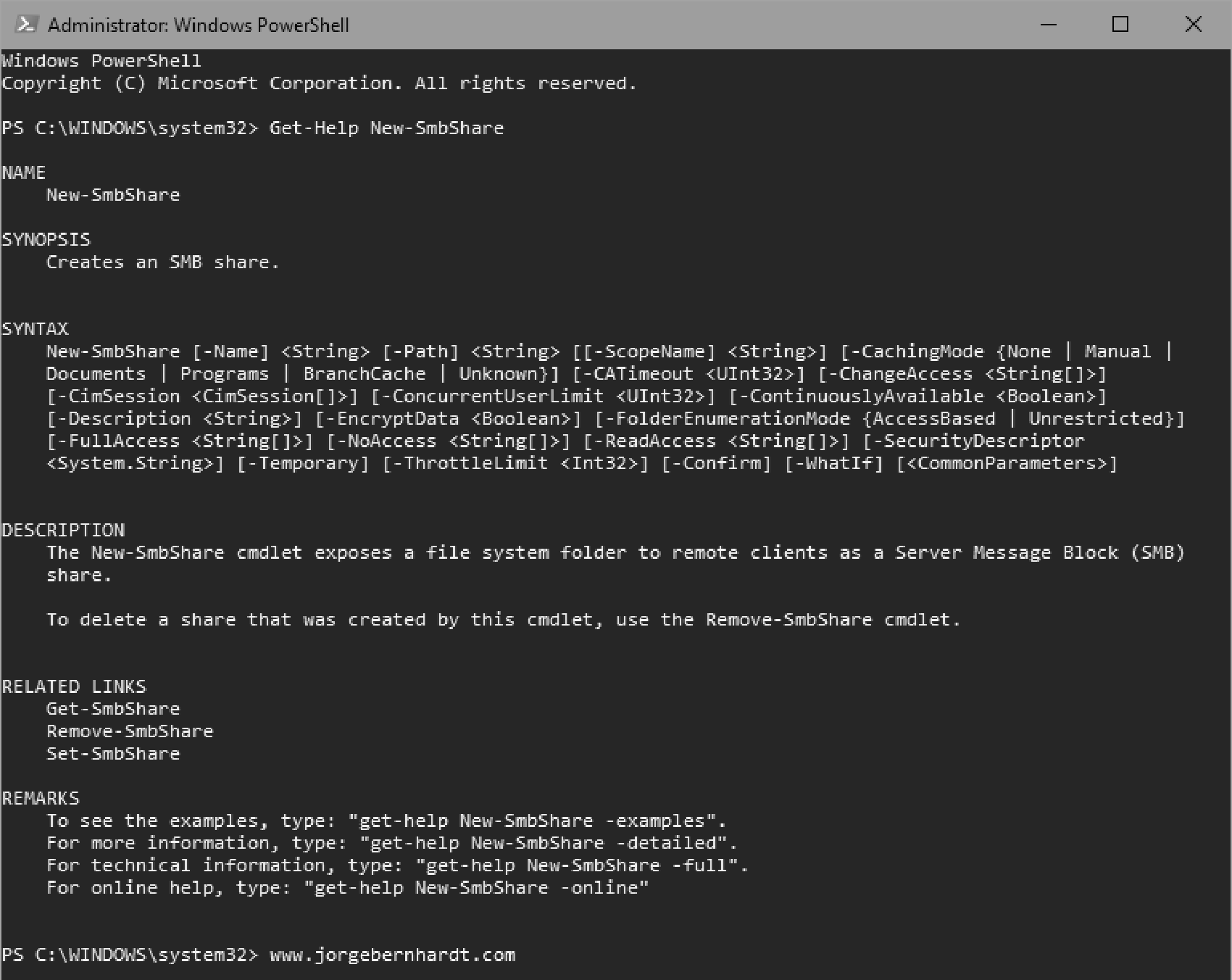 How to create a Shared Folder using PowerShell · Jorge Bernhardt