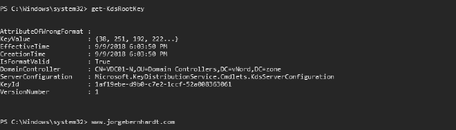 How to create a KDS root key using PowerShell · Jorge Bernhardt