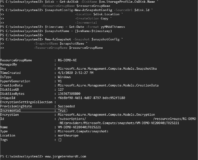 How to create snapshots for Azure managed disks · Jorge Bernhardt
