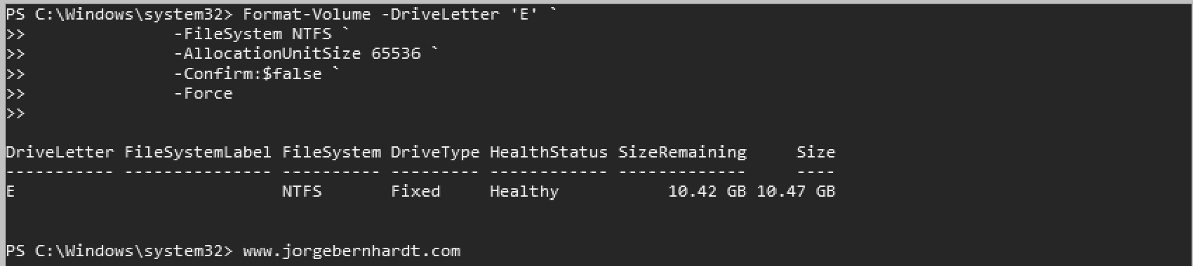How to create a Virtual Disk using PowerShell · Jorge Bernhardt