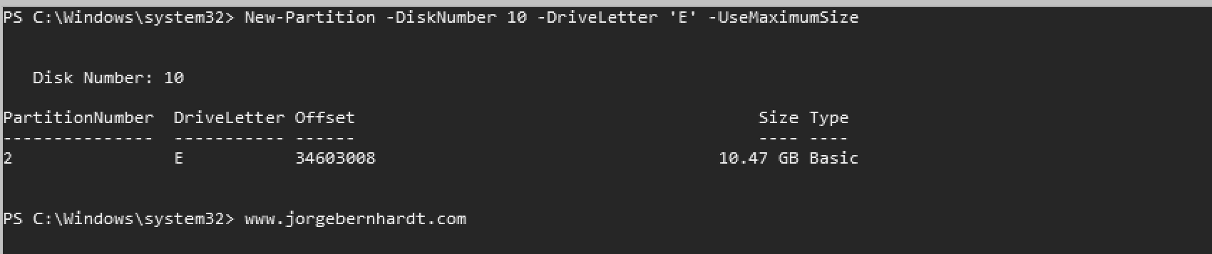 How to create a Virtual Disk using PowerShell · Jorge Bernhardt