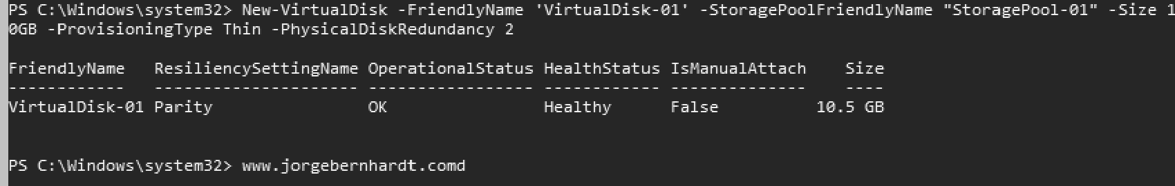 How to create a Virtual Disk using PowerShell · Jorge Bernhardt