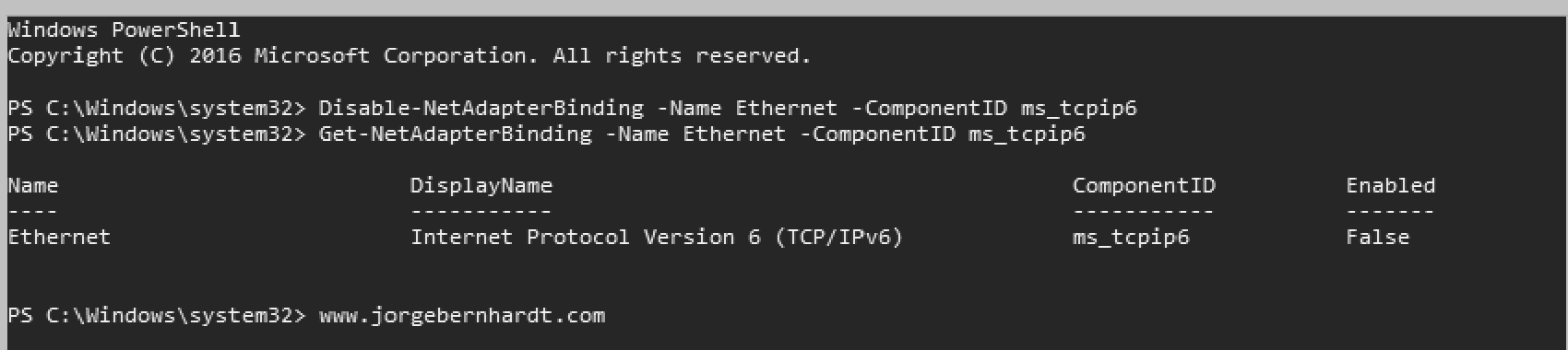 How To Disable Ipv6 On Network Adapter Using Powershell · Jorge Bernhardt