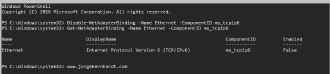 How to disable IPv6 on network adapter using PowerShell · Jorge Bernhardt
