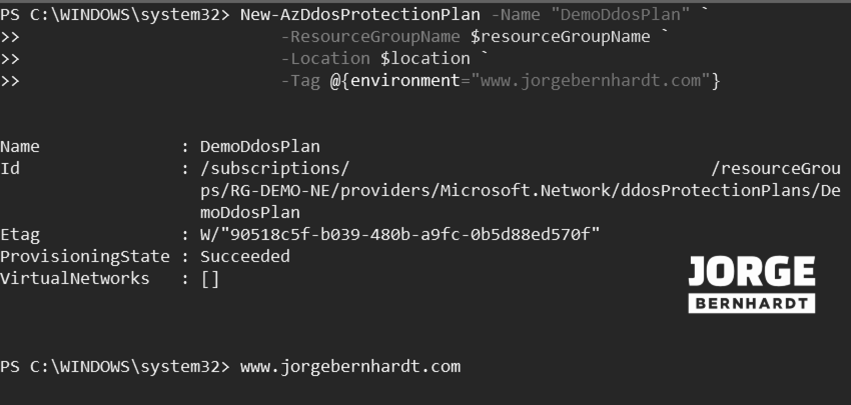 How to enable Azure DDoS Protection for an existing VNet · Jorge Bernhardt