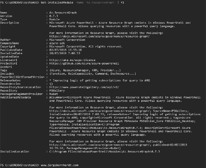 How to enable Azure Resource Graph in PowerShell and Azure CLI · Jorge ...