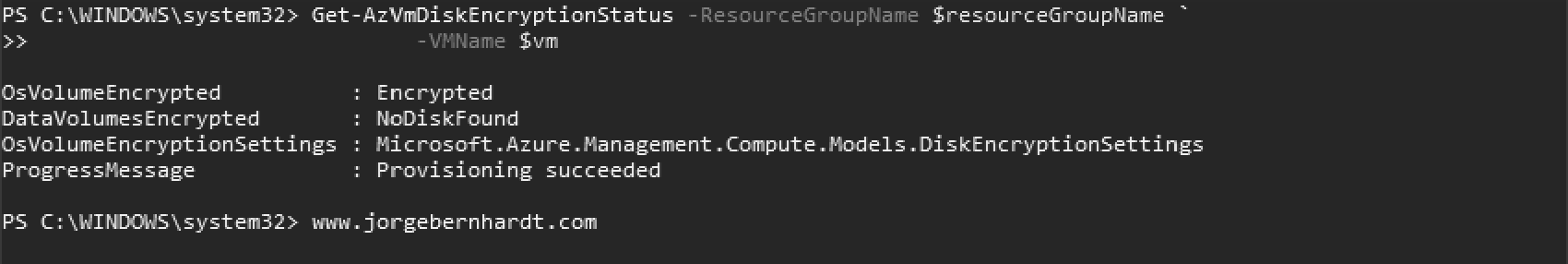 How To Encrypt Disks On Azure Vms Using Powershell · Jorge Bernhardt