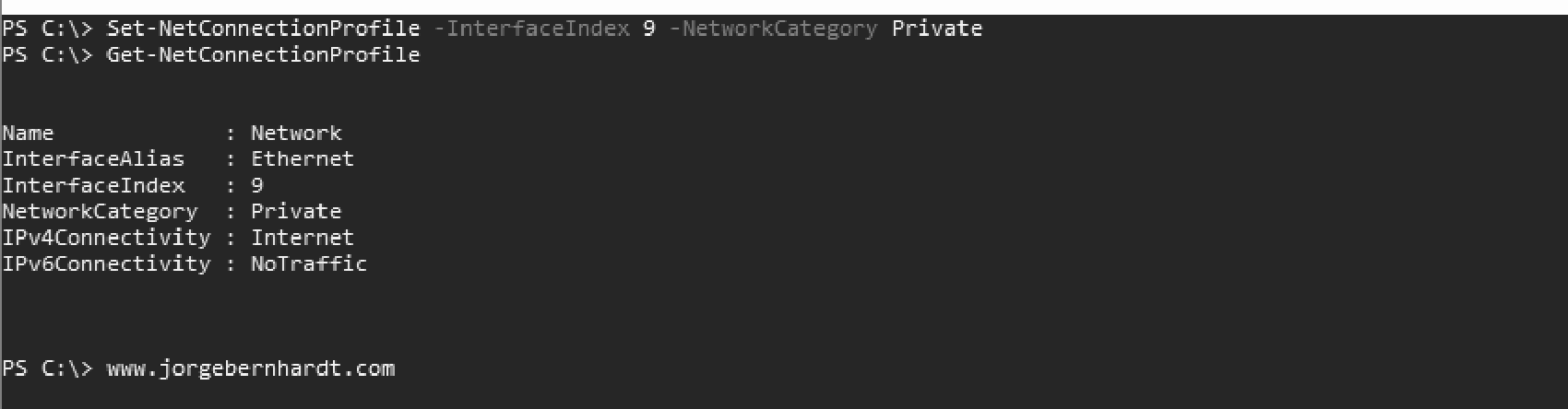 How To Force A Network Profile In Windows Using Powershell · Jorge