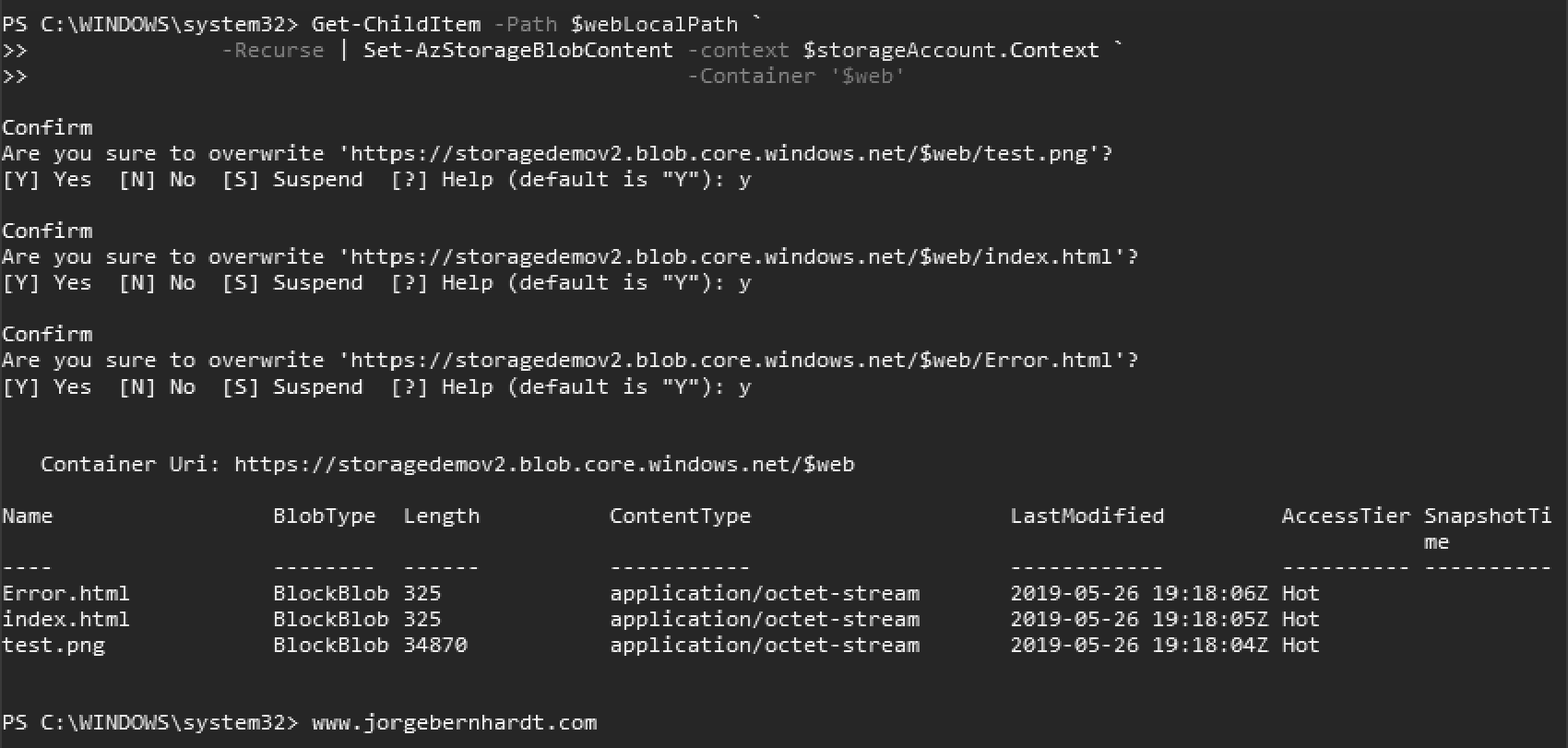 How To Host A Static Website Directly On An Azure Storage Account · Jorge Bernhardt