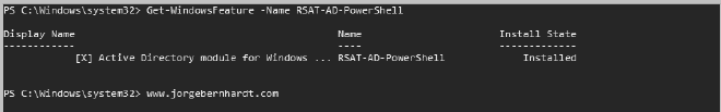 How to install the PowerShell Active Directory Module in Windows Server · Jorge Bernhardt