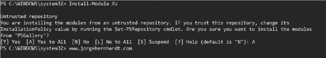 How to install the new Azure PowerShell "Az" Module · Jorge Bernhardt