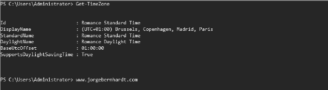 How to set the system time zone with PowerShell · Jorge Bernhardt