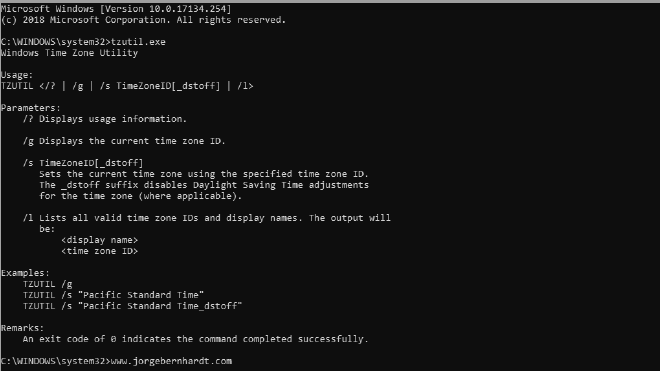 How to set the system time zone with PowerShell · Jorge Bernhardt