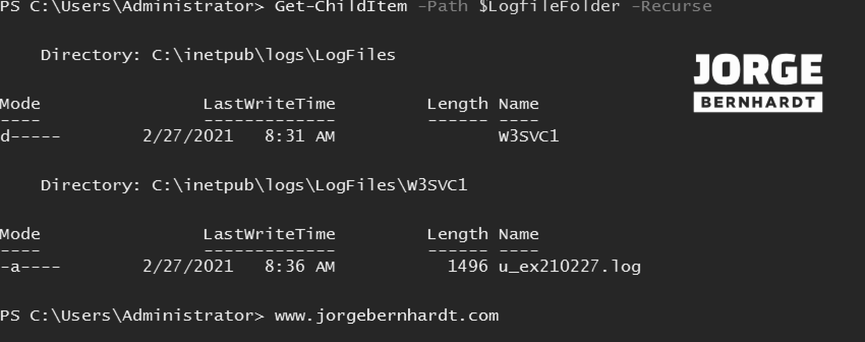 How To Configure Iis Logging Using Powershell · Jorge Bernhardt