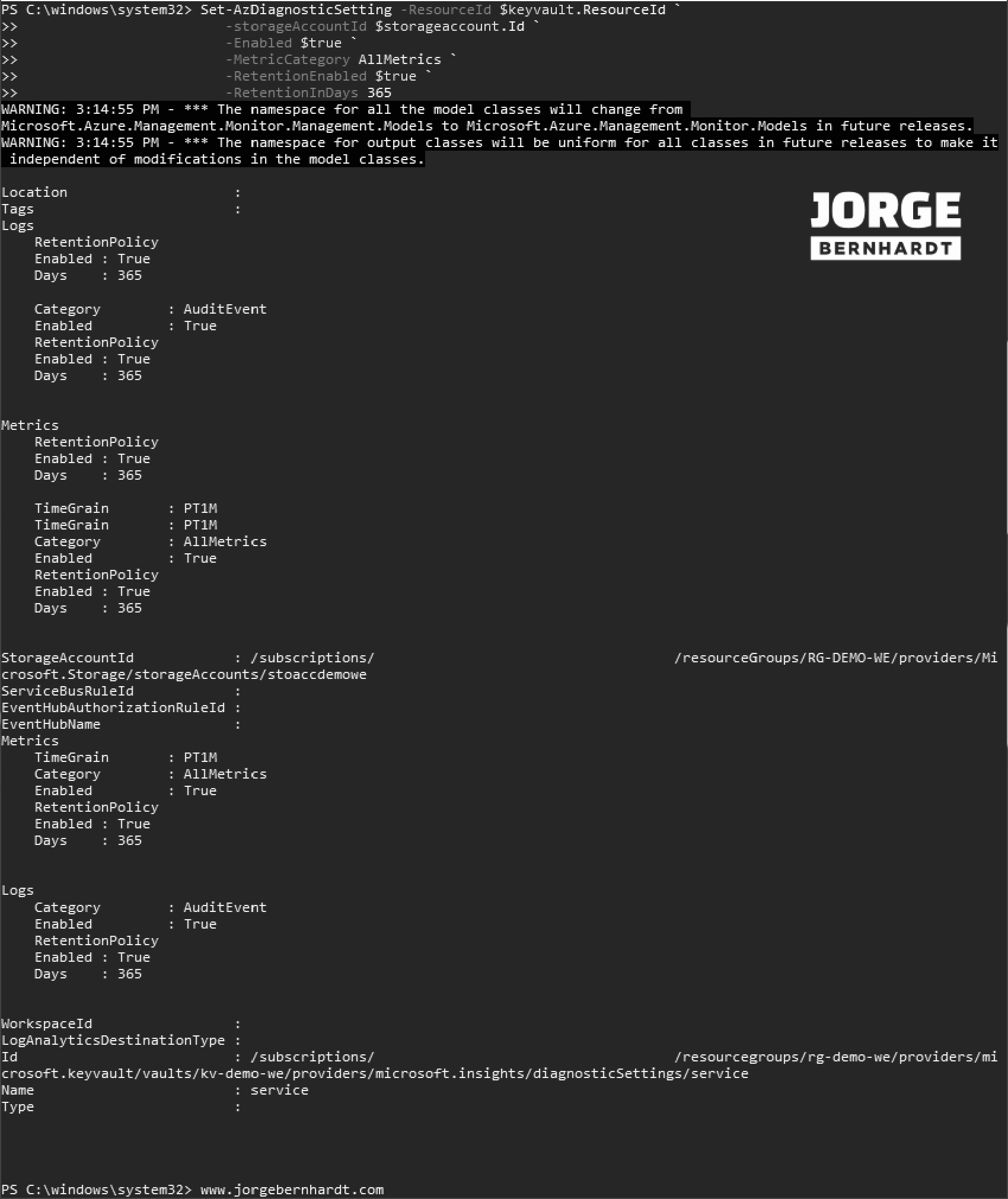 How to configure Azure Key Vault diagnostic settings · Jorge Bernhardt