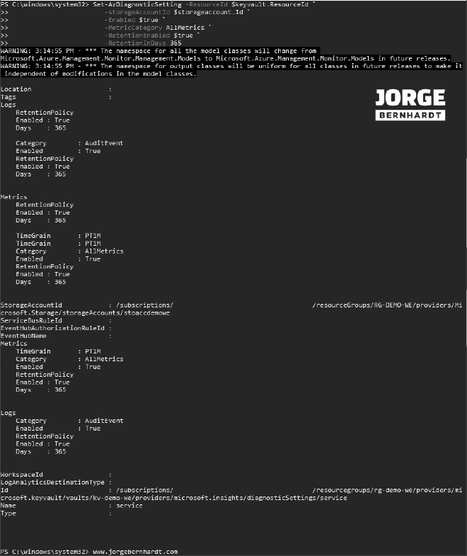 How to configure Azure Key Vault diagnostic settings · Jorge Bernhardt
