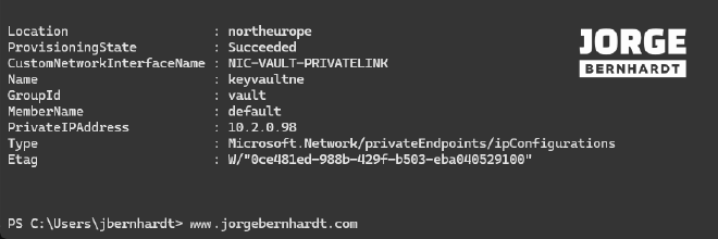 Setting Private Endpoint for Azure Key Vault using Azure PowerShell ...