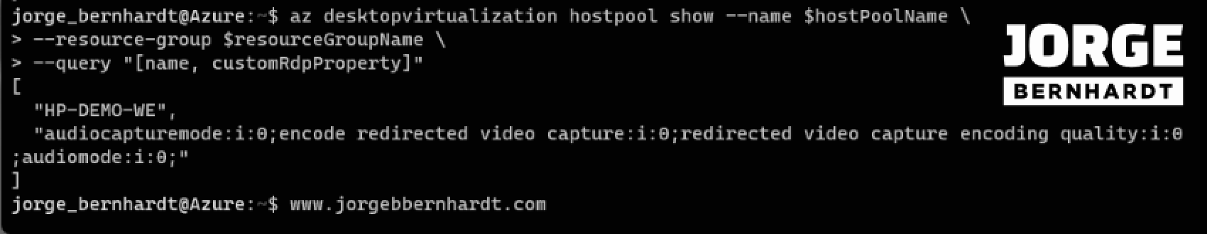 How to configure RDP properties for a Host Pool - AV redirection ...