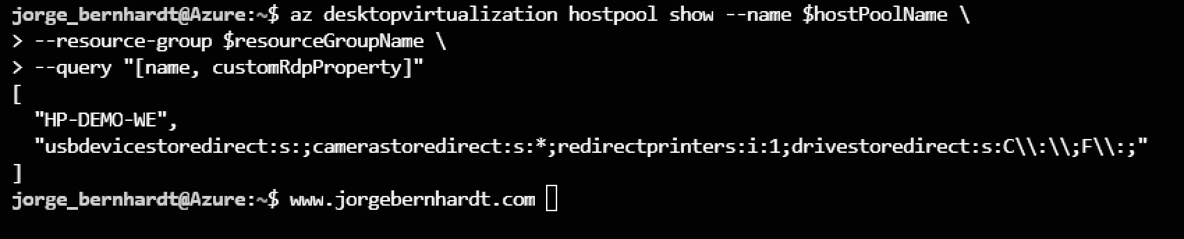 How to configure RDP properties for a Host Pool - Device redirection ...