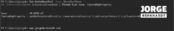 How to configure RDP properties for a Host Pool - Device redirection ...