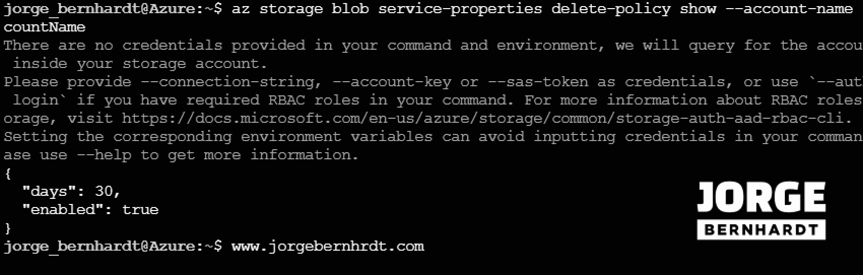 How to enable soft delete in Azure Storage Services · Jorge Bernhardt How to enable soft delete in Azure Storage Services · Jorge Bernhardt