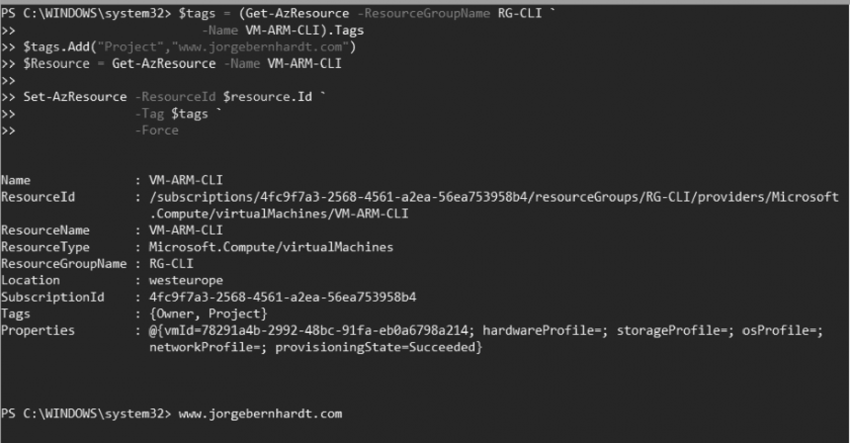 Tag Azure Resources using Az PowerShell cmdlets · Jorge Bernhardt