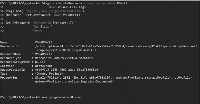 Tag Azure Resources using Az PowerShell cmdlets · Jorge Bernhardt