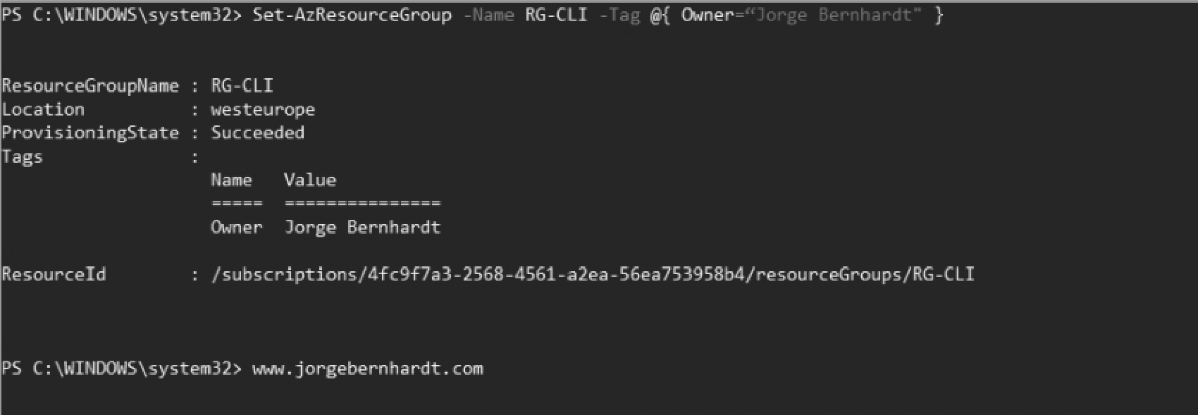 Tag Azure Resources using Az PowerShell cmdlets · Jorge Bernhardt