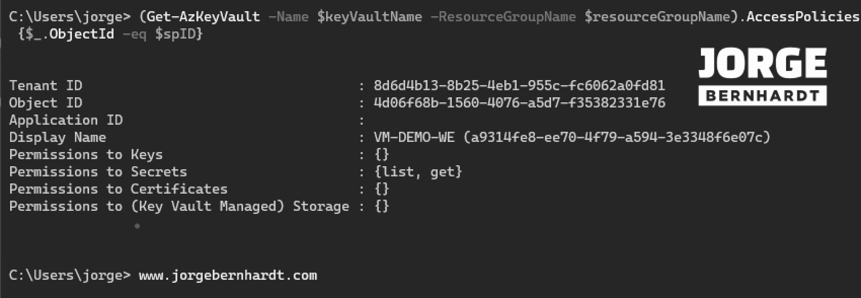 How to use a VM system-assigned managed identity to access Azure Key Vault · Jorge Bernhardt