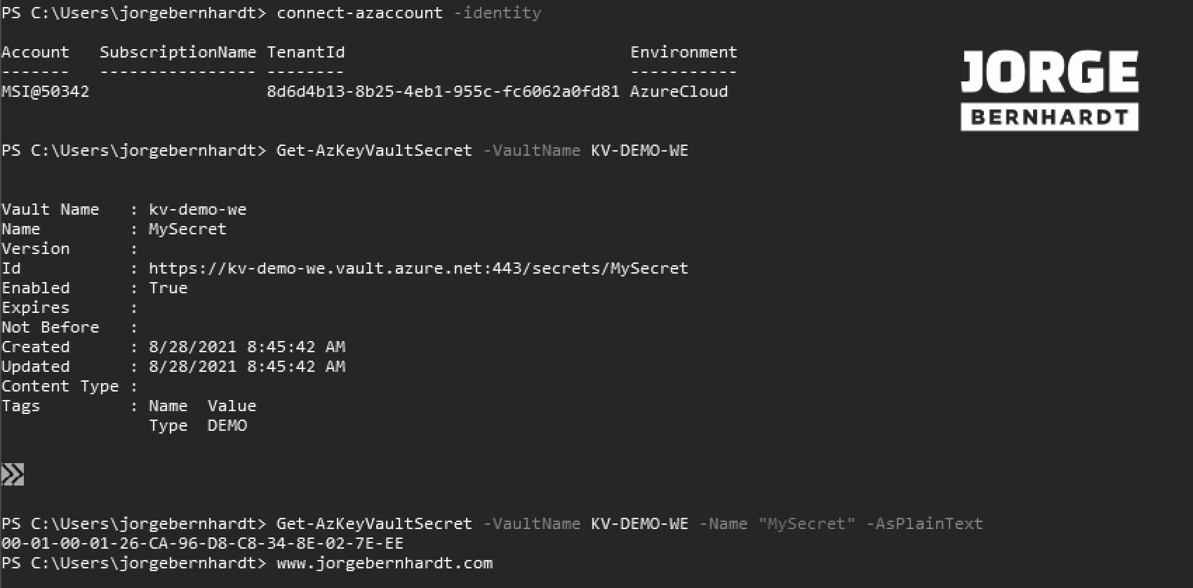 How To Use A Vm System Assigned Managed Identity To Access Azure Key Vault · Jorge Bernhardt
