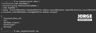 Creating Restore Points for Azure VMs using Azure CLI · Jorge Bernhardt