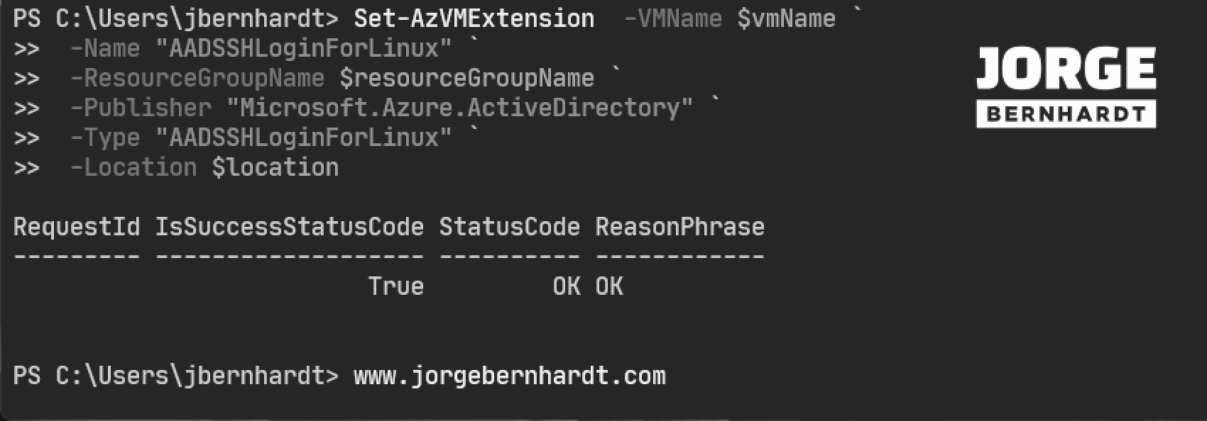 Logging into an Azure Linux VM using an Azure AD account · Jorge Bernhardt